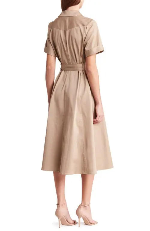 DU PARADIS Belted Cotton Shirtdress