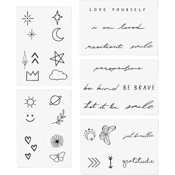 INKED BY DANI Forever Favorites Temporary Tattoos - Black