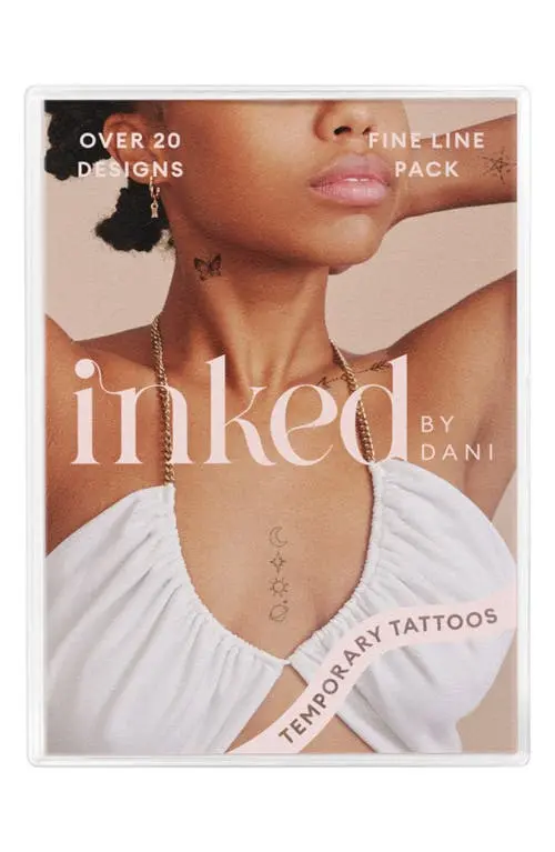 INKED BY DANI Fine Line Temporary Tattoos - Black