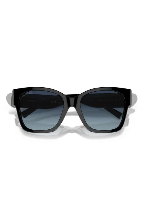 Tiffany & Co. 54mm Gradient Polarized Square Sunglasses - Black