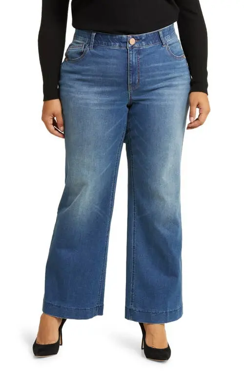 Wit & Wisdom High Waist Wide Leg Jeans - Blue
