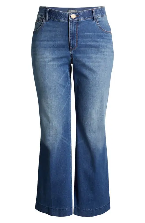 Wit & Wisdom High Waist Wide Leg Jeans - Blue
