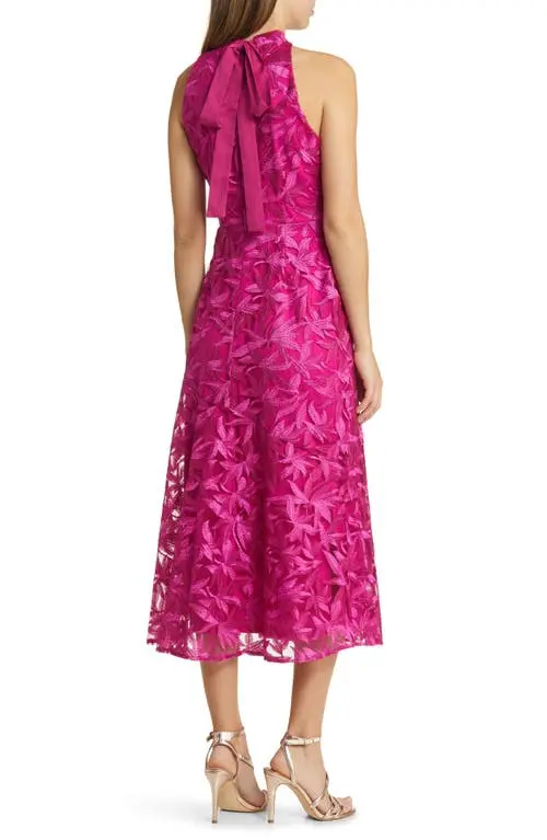 sachin and babi light blue dress Sam Edelman Leaf Embroidered Strapless Dress main image 0
