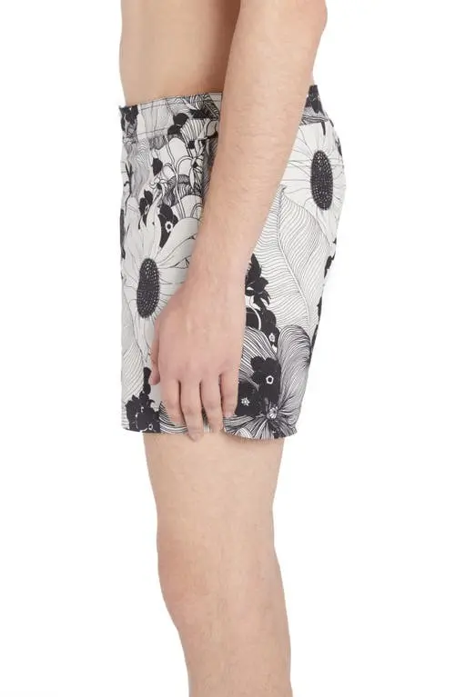 TOM FORD Monochromatic Floral Compact Poplin Swim Trunks