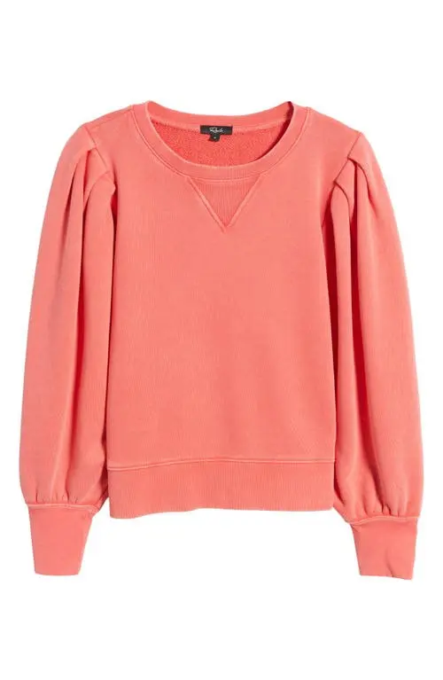 Rails Balloon Sleeve Cotton Sweatshirt - Cherry