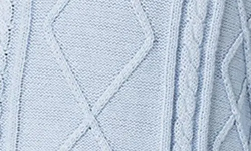 EDIKTED Jessy Cable Stitch Oversized Sweater - Light-blue