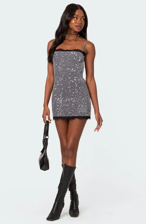 EDIKTED Sylvester Sequin Mini Dress