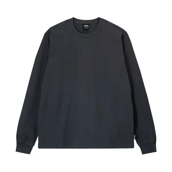 StÜssy Pigment Dyed Long-sleeve Crew - Black