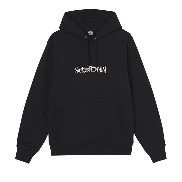 StüSsy Vertical Quilted Zip Hoodie - Black | Editorialist