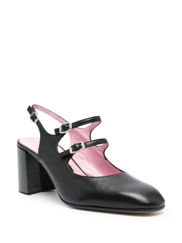 CAREL Banana 60mm Slingback Pumps - Black