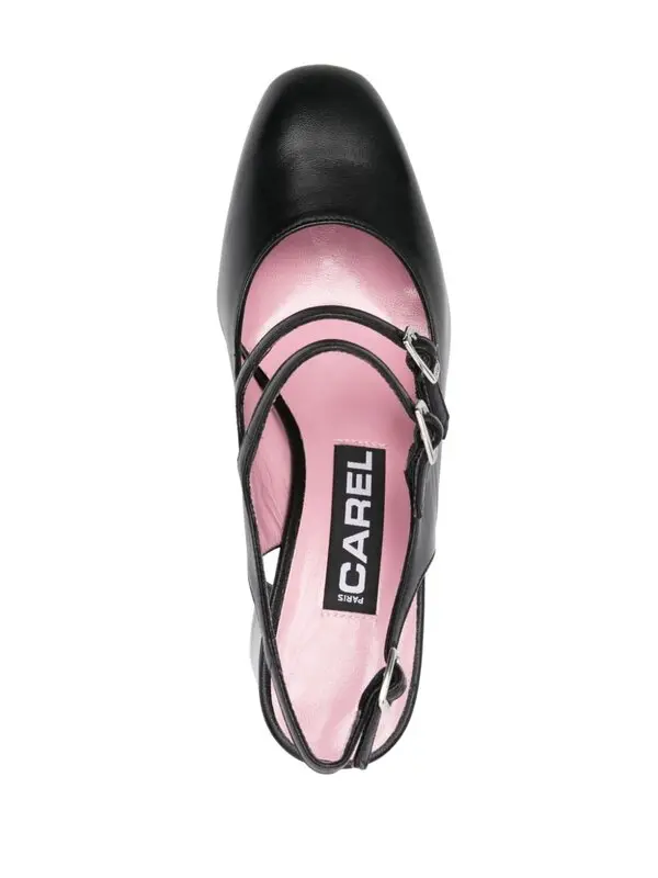 CAREL Banana 60mm Slingback Pumps - Black