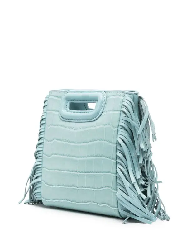 Maje Crocodile-embossed Leather Crossbody Bag