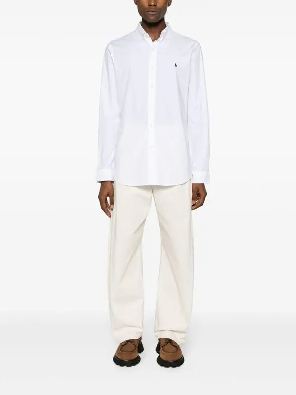 Polo Ralph Lauren Logo-embroidered Button-down Shirt - White