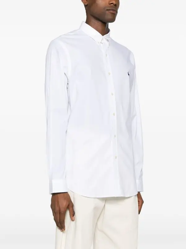 Polo Ralph Lauren Logo-embroidered Button-down Shirt - White