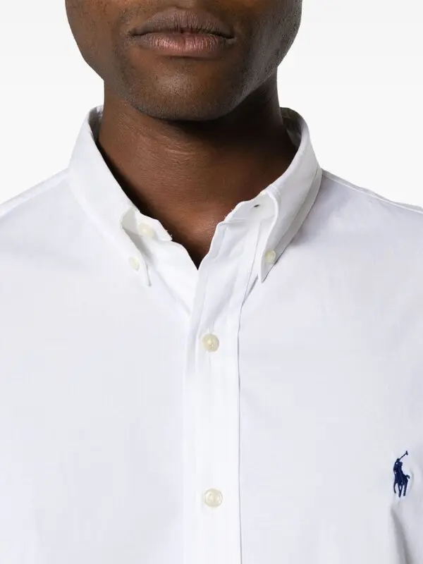 Polo Ralph Lauren Logo-embroidered Button-down Shirt - White