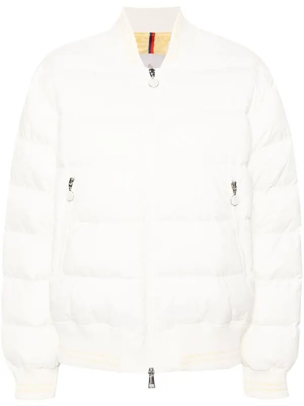 Moncler Argo Padded Bomber Jacket - White