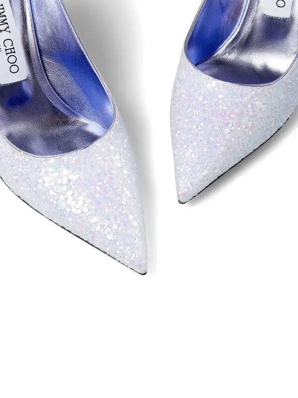 JIMMY CHOO 85mm Love Glitter Pumps
