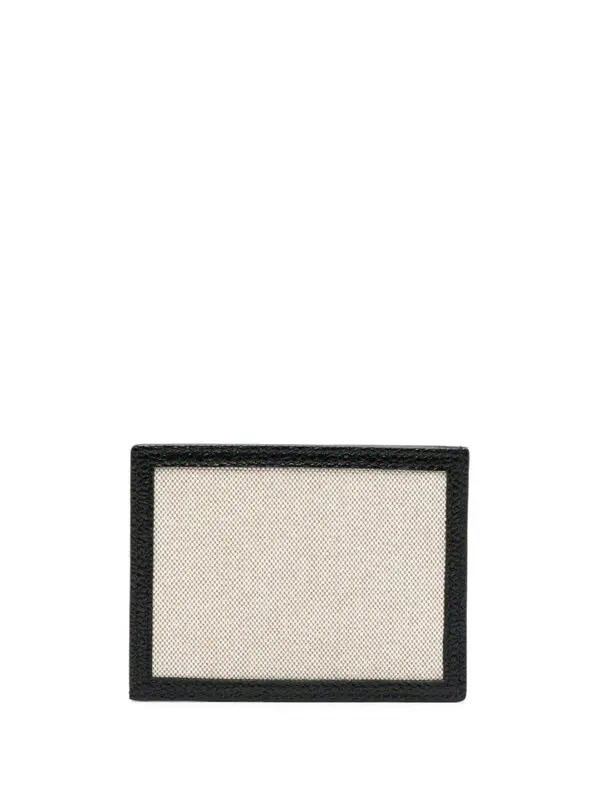 Thom Browne Rwb-stripe Canvas Cardholder - Black