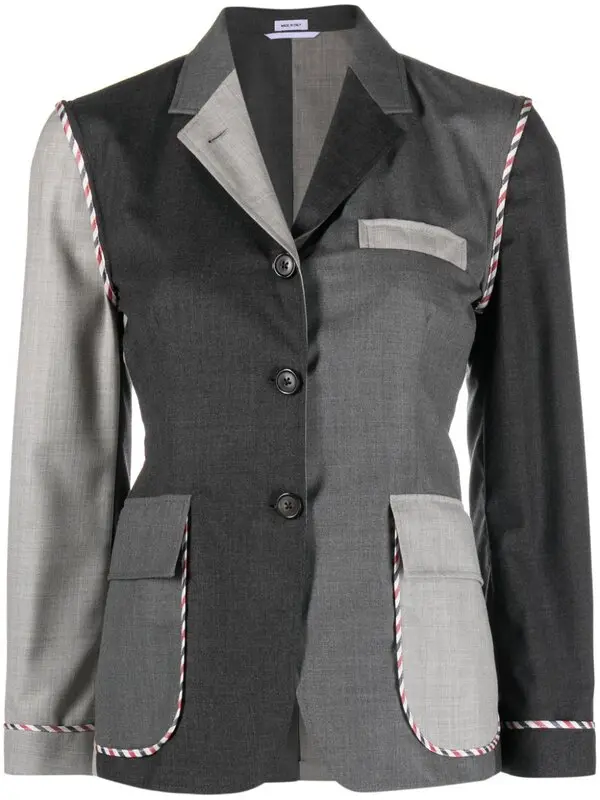 Thom Browne Unconstructed Funmix Wool Blazer - Grey