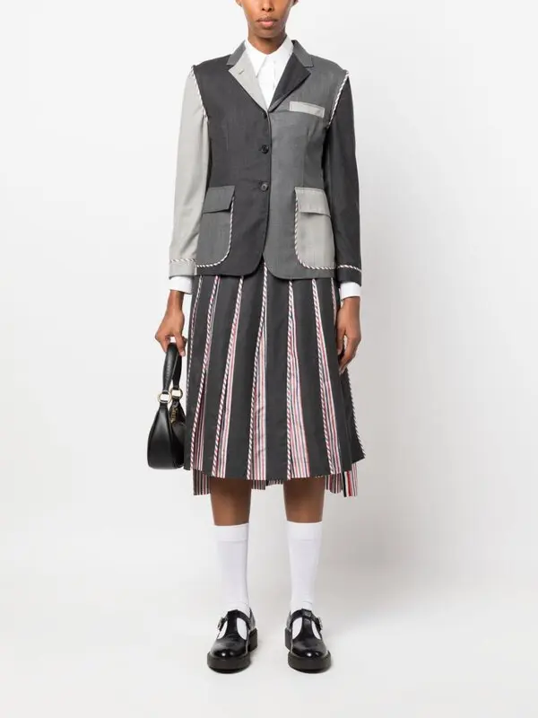 Thom Browne Unconstructed Funmix Wool Blazer - Grey