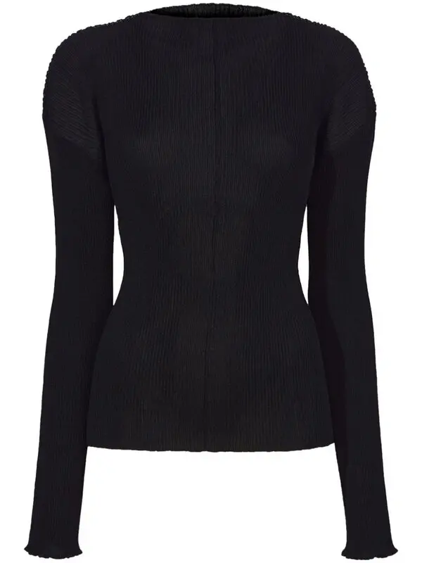 Proenza Schouler Camille Ribbed-knit Top - Black