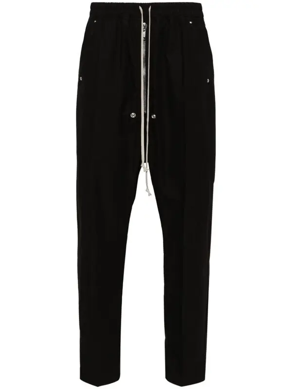 Rick Owens Tapered Drop-crotch Trousers - Black