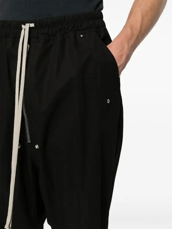 Rick Owens Tapered Drop-crotch Trousers - Black
