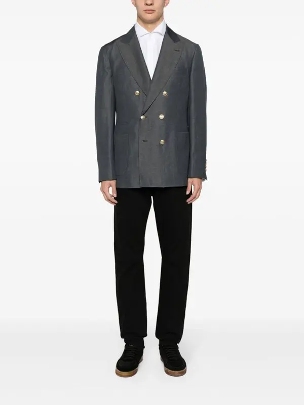 Brunello Cucinelli Double-breasted Mélange Blazer