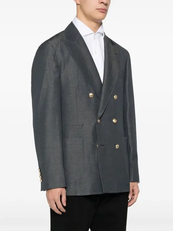 Brunello Cucinelli Double-breasted Mélange Blazer