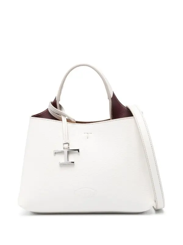 TOD'S T Timeless Mini Leather Bag - Neutrals