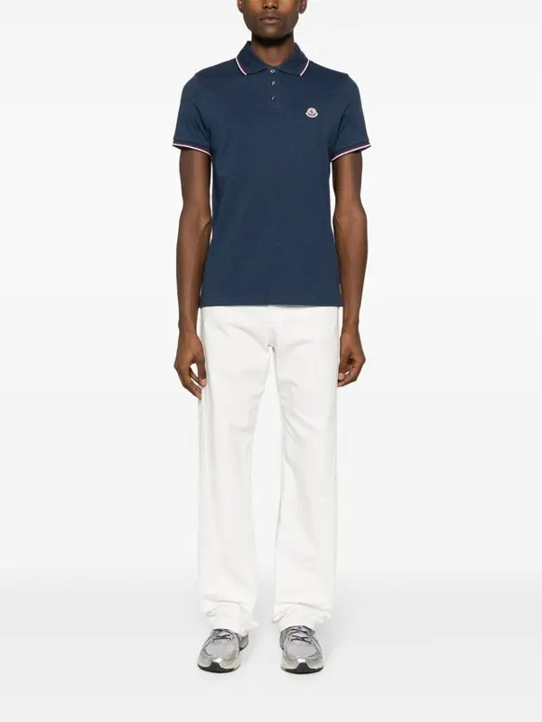 Moncler Logo-patch Cotton Polo Shirt