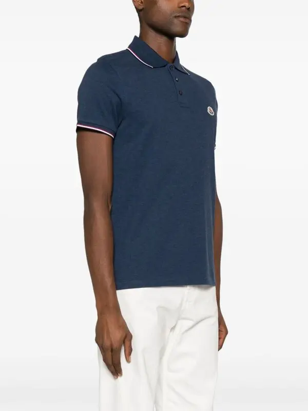 Moncler Logo-patch Cotton Polo Shirt
