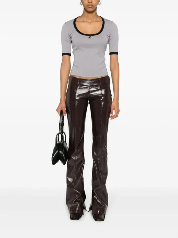 COURREGES Holistic Contrast T-shirt - Grey