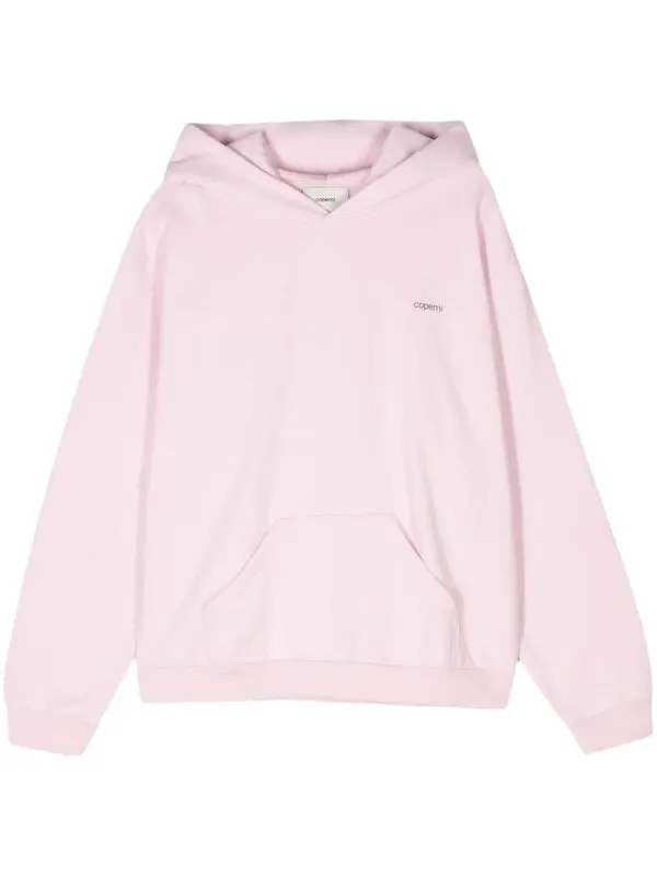 Coperni Logo-print Drop-shoulder Hoodie - Pink