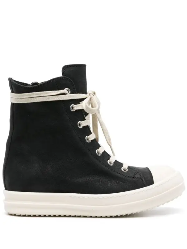 Rick Owens Lido Leather Hi-top Sneakers - Black