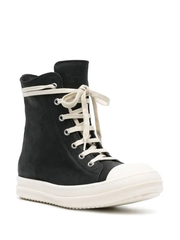 Rick Owens Lido Leather Hi-top Sneakers - Black
