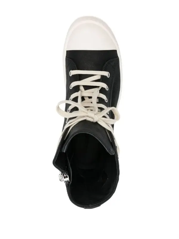 Rick Owens Lido Leather Hi-top Sneakers - Black