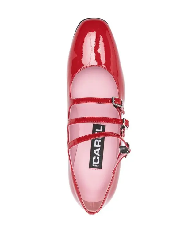 CAREL Kina 40mm Leather Pumps - Red