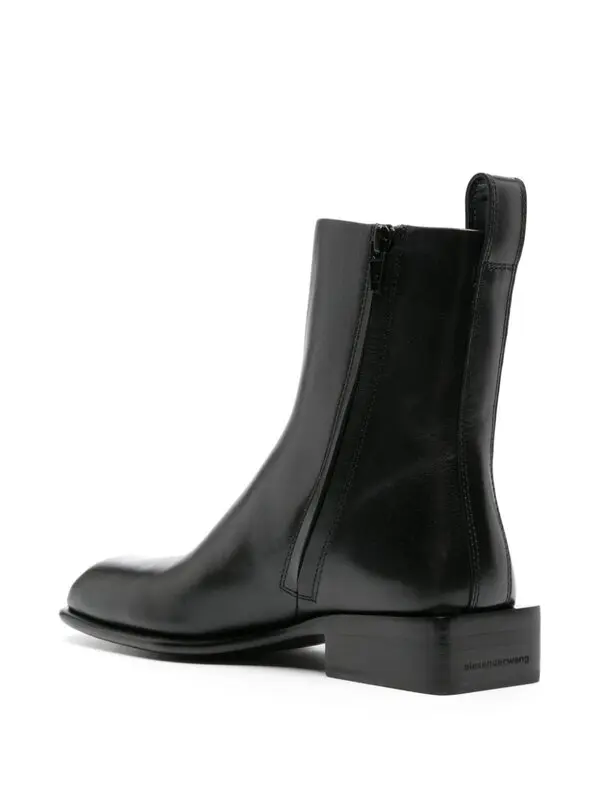Alexander Wang Throttle 35mm Leather Ankle Boots