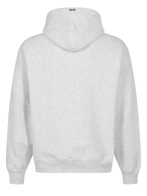 Supreme Box Logo Cotton Hoodie - Grey