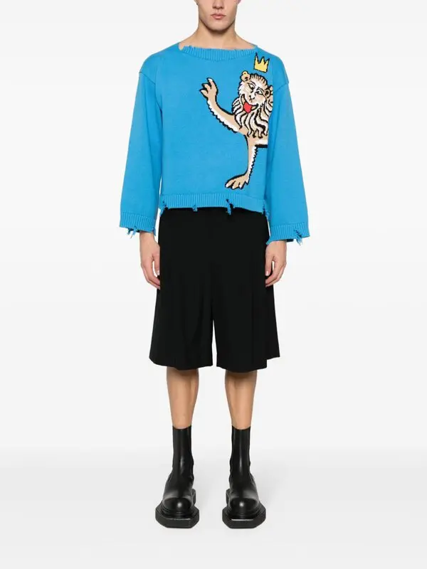 CHARLES JEFFREY Distressed Cotton Jumper