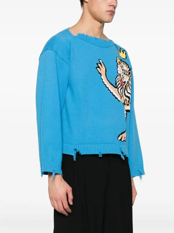 CHARLES JEFFREY Distressed Cotton Jumper
