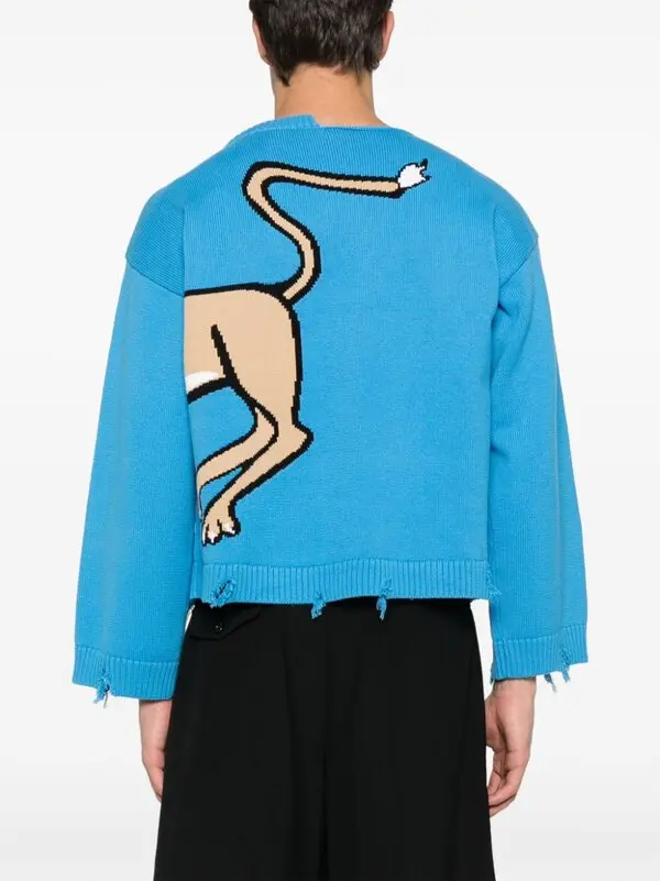 CHARLES JEFFREY Distressed Cotton Jumper