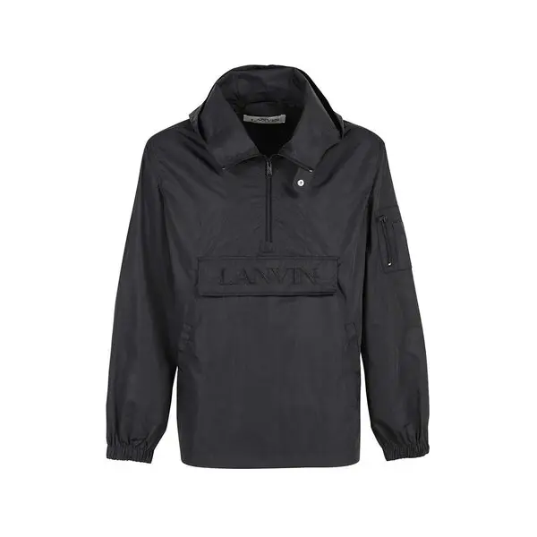 LANVIN Logo Hooded Windbreaker