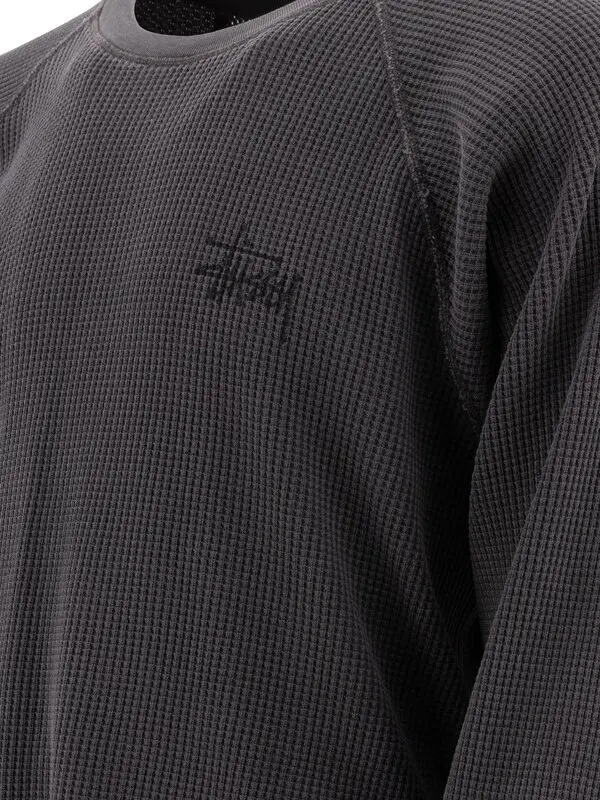 StÜssy Basic Stock' Thermal T Shirt - Grey