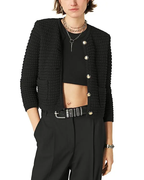 Ba&sh Gaspard Cardigan Sweater - Black
