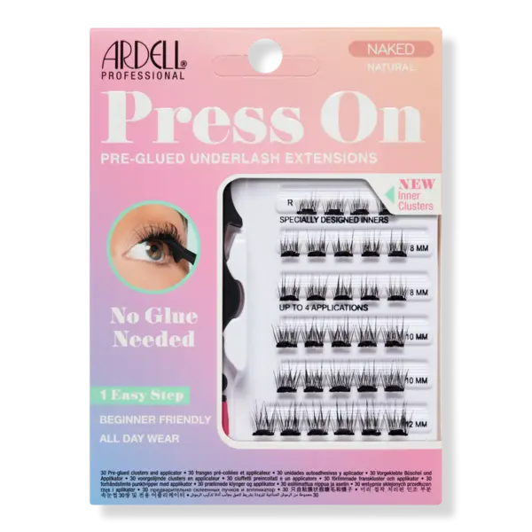 ARDELL Naked Press On Natural, Lightweight Pre-glued Lashes - One-color
