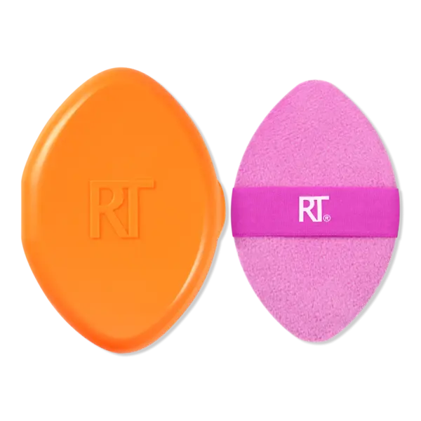REAL TECHNIQUES Miracle 2-in-1 Dual-sided Powder Puff + Travel Case - One-color