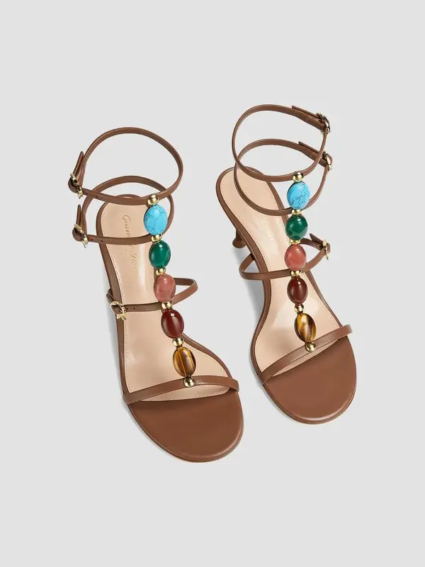 GIANVITO ROSSI Shanti 70mm Nappa Leather Sandals