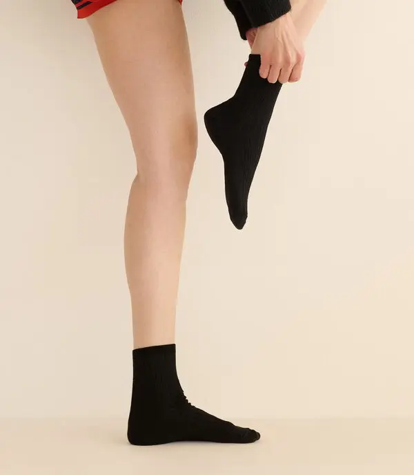 DÔEN Collégien Ankle Socks - Noir De Charbon